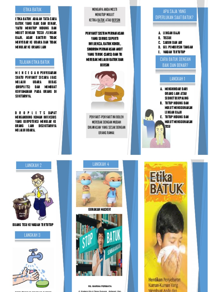 Leaflet Etika Batuk | PDF | Pengembangan Diri | Kesehatan Holistik