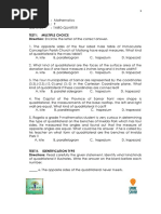 Grade 9 Math Third Quarter Examination | PDF | Rectangle | Elementary ...