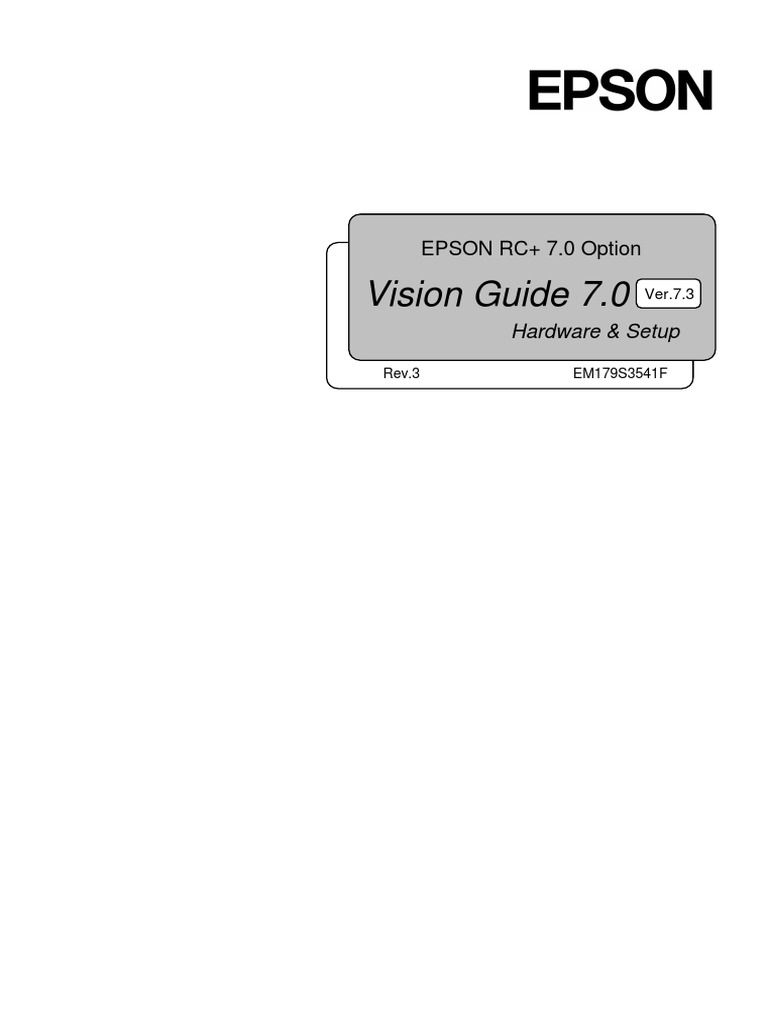 Epson Vision Guide Hardware Manual | PDF | Microsoft Windows | Usb