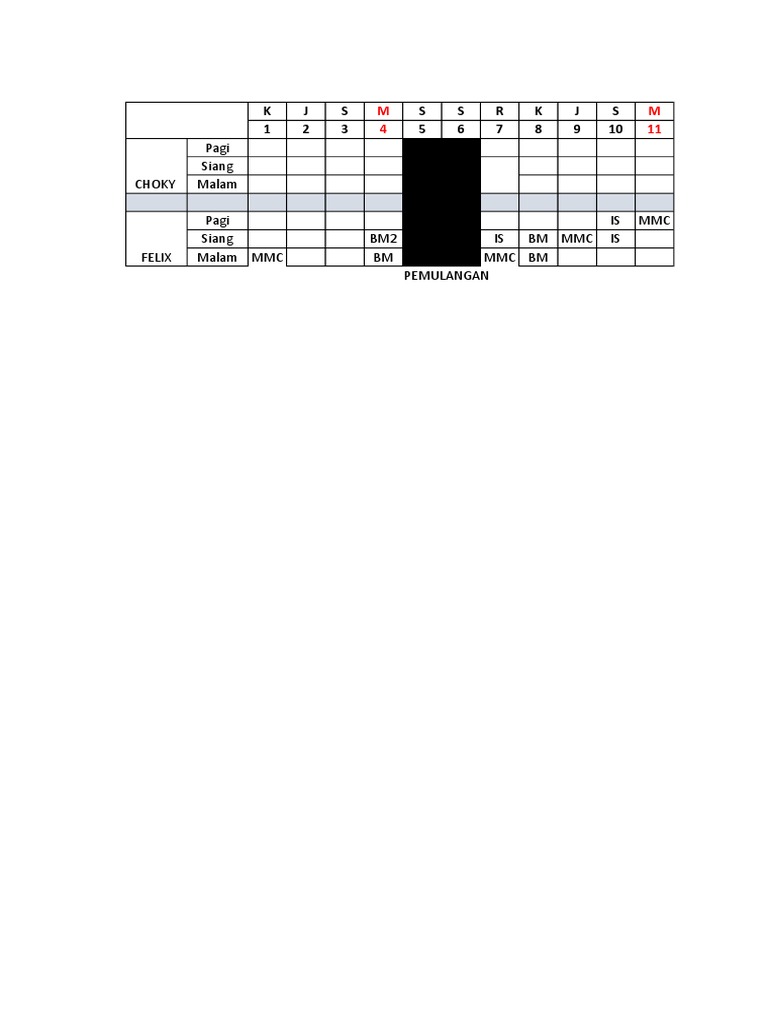 BM2 Schedule Overview | PDF