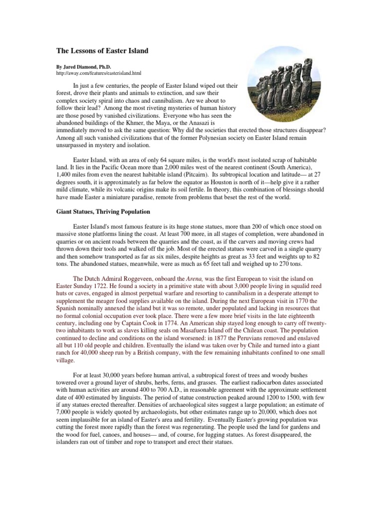 Article - The Lessons of Easter Island | PDF | Nature