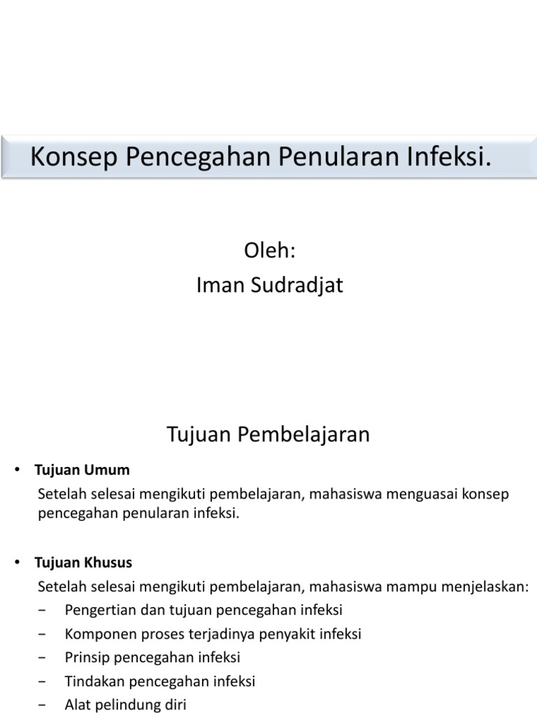 Konsep Pencegahan Penularan Infeksi | PDF