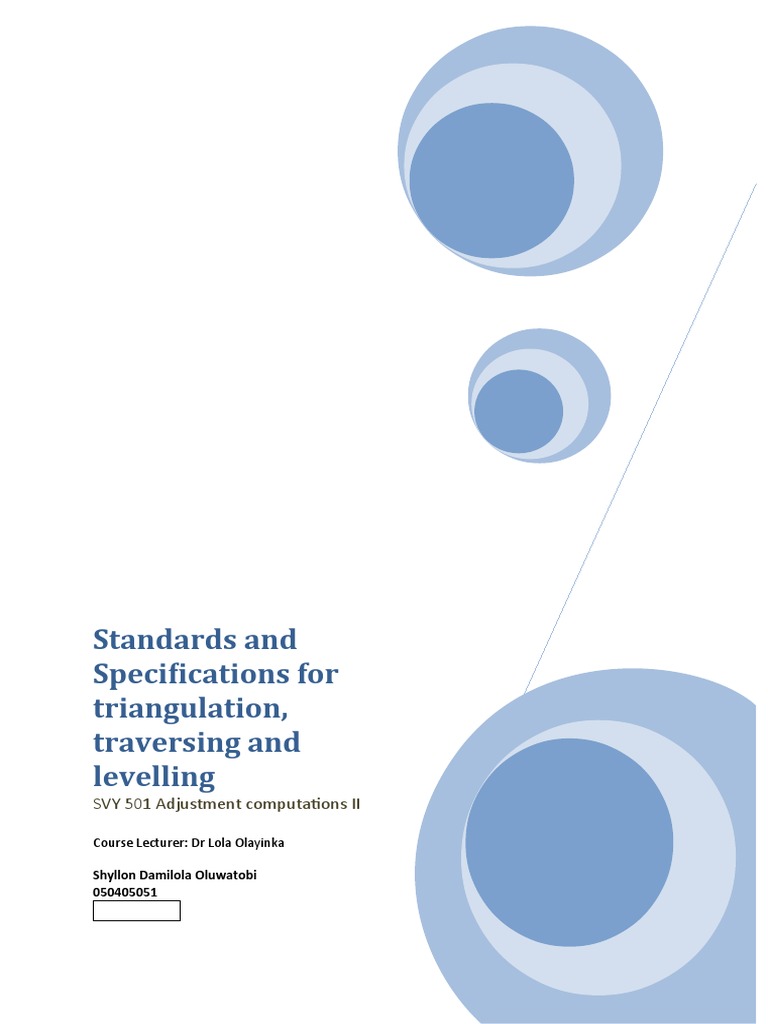 Specifications For Triangulation | PDF | Surveying | Metrology