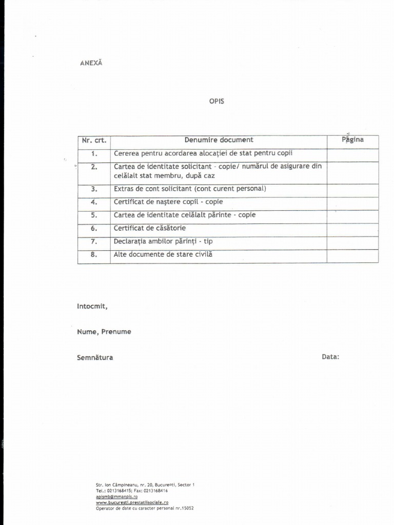 Opis Alocatie de Stat | PDF