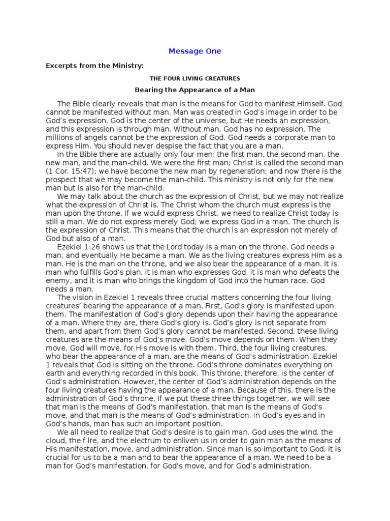 Excerpts From The Ministry:: Message One | PDF | Israelites | Canaan