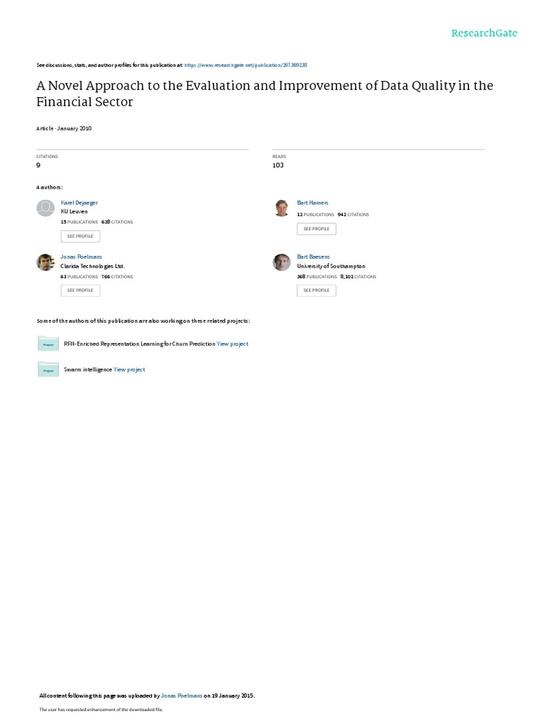 Evaluating and Improving Data Quality in Credit Risk Modeling: A Case ...