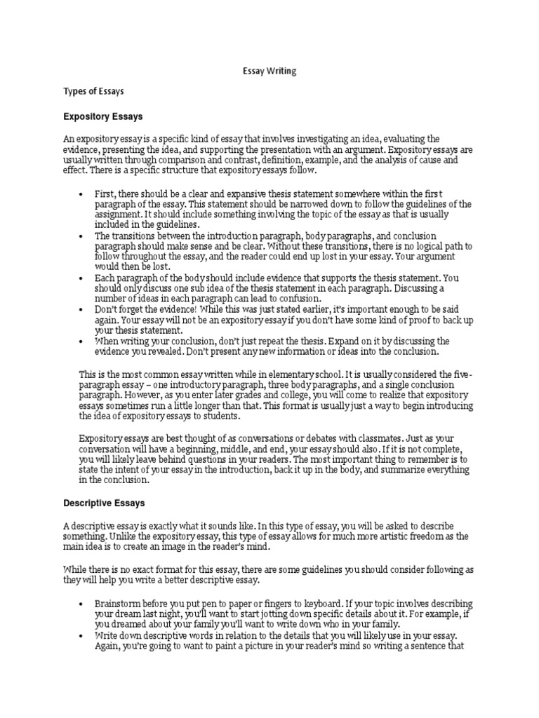 Essay Writing Types and Topics | PDF | Standardized Tests | Essays