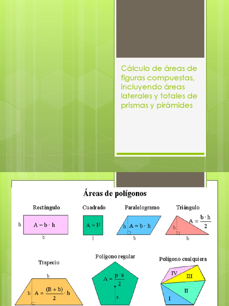 Cálculo de Áreas de Figuras Compuestas, Incluyendo