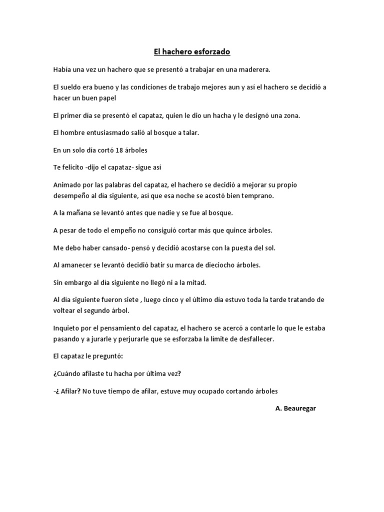 El Hachero Esforzado | PDF