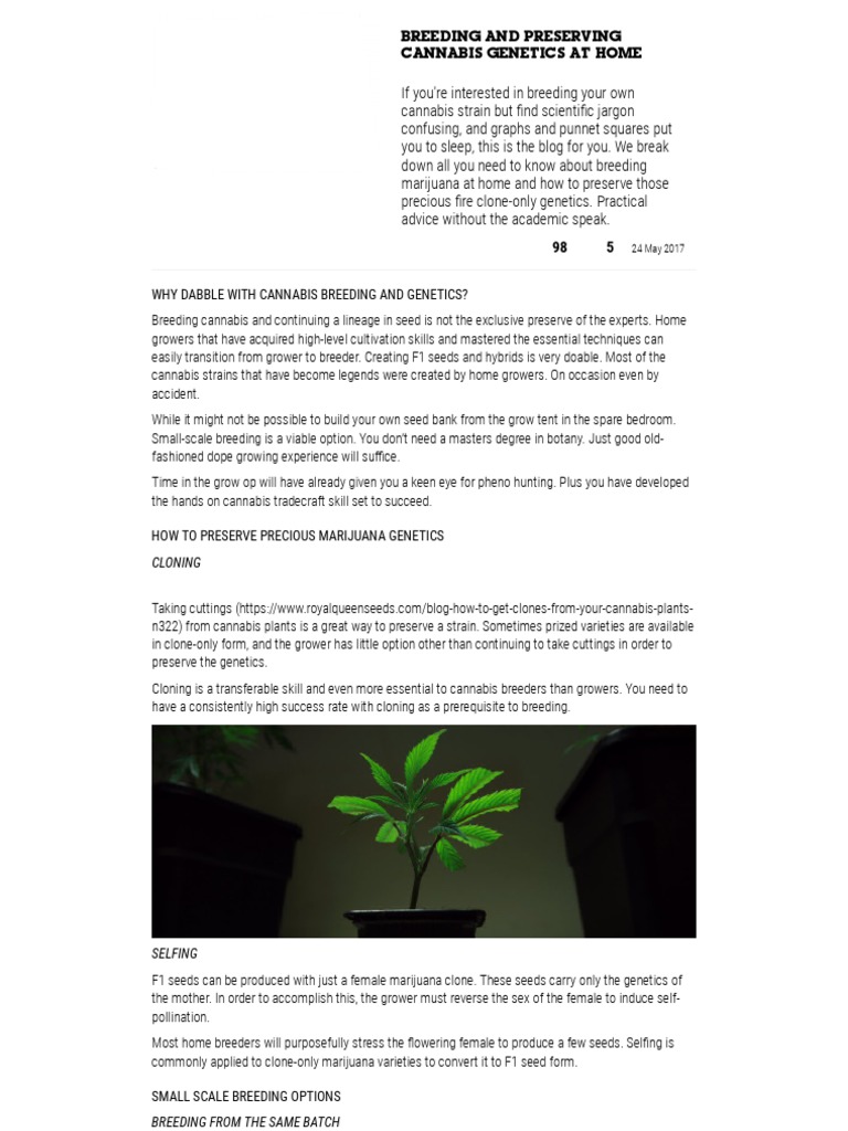 The Home Growers Guide To Cannabis Breeding | PDF | Plant Breeding ...