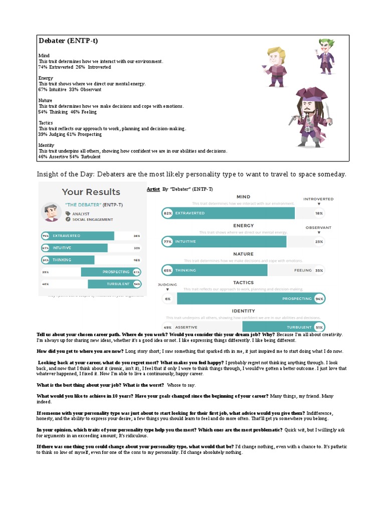 Entp Pdf Personality Type Thought