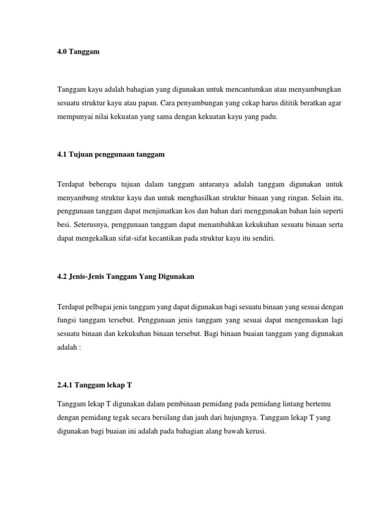 Jenis Tanggam | PDF