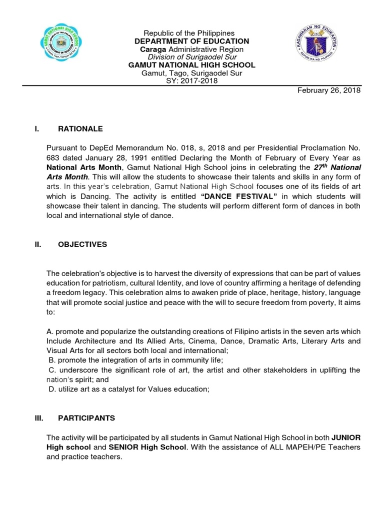 Activity Design in MAPEH 2018 | PDF