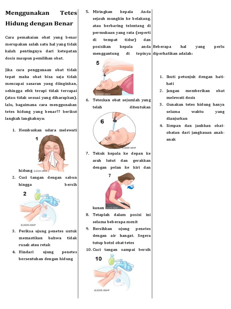Menggunakan Tetes Hidung | PDF
