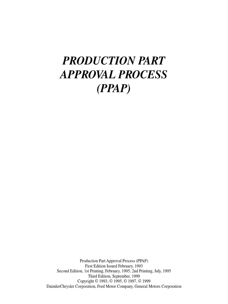 Ppap - Aiag Manual | PDF | Specification (Technical Standard) | Statistics