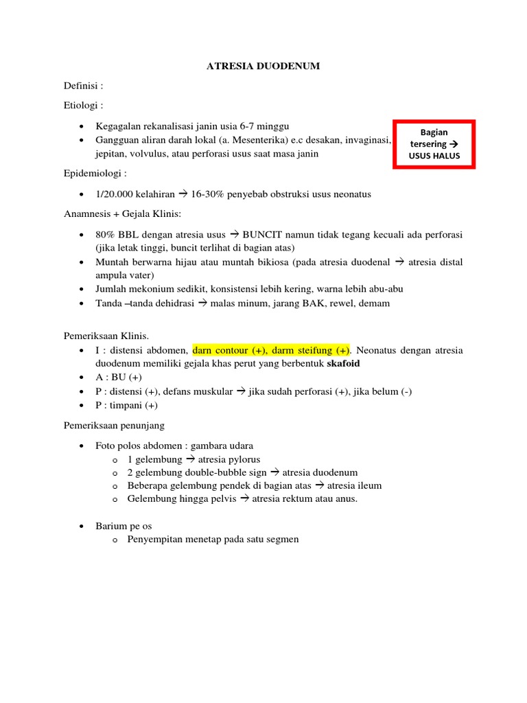Atresia Duodenum | PDF | Sains & Matematika