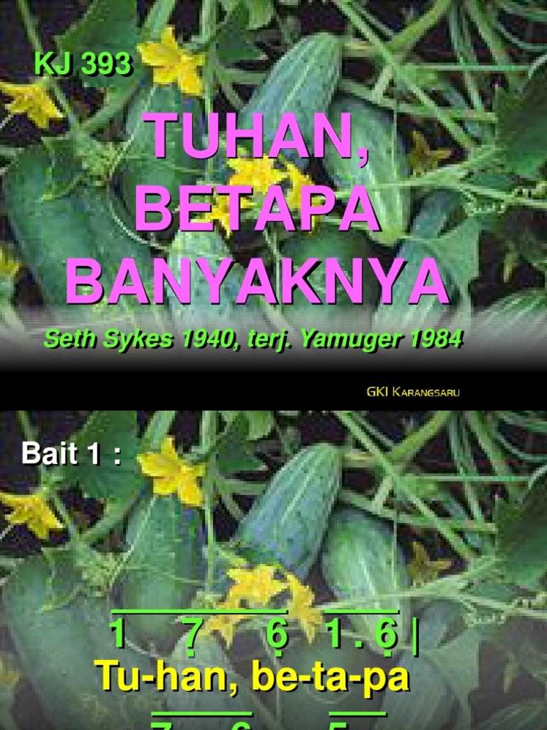 KJ 393 - Tuhan, Betapa Banyaknya .E | PDF