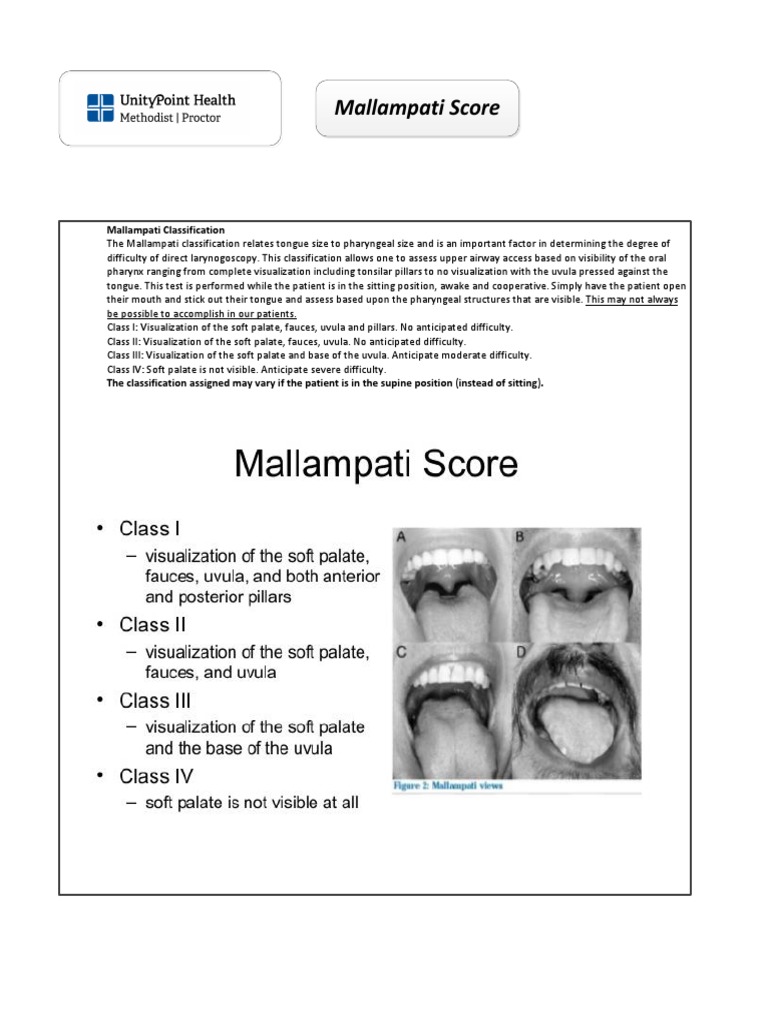 Mallampati Classification Overview | PDF | Self-Improvement | Wellness