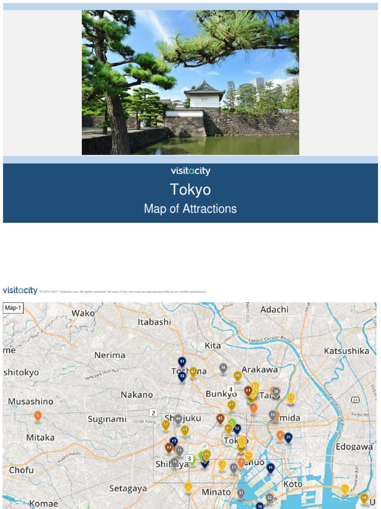 Tokyo: Map of Attractions | PDF | Tokyo | Japanese Art