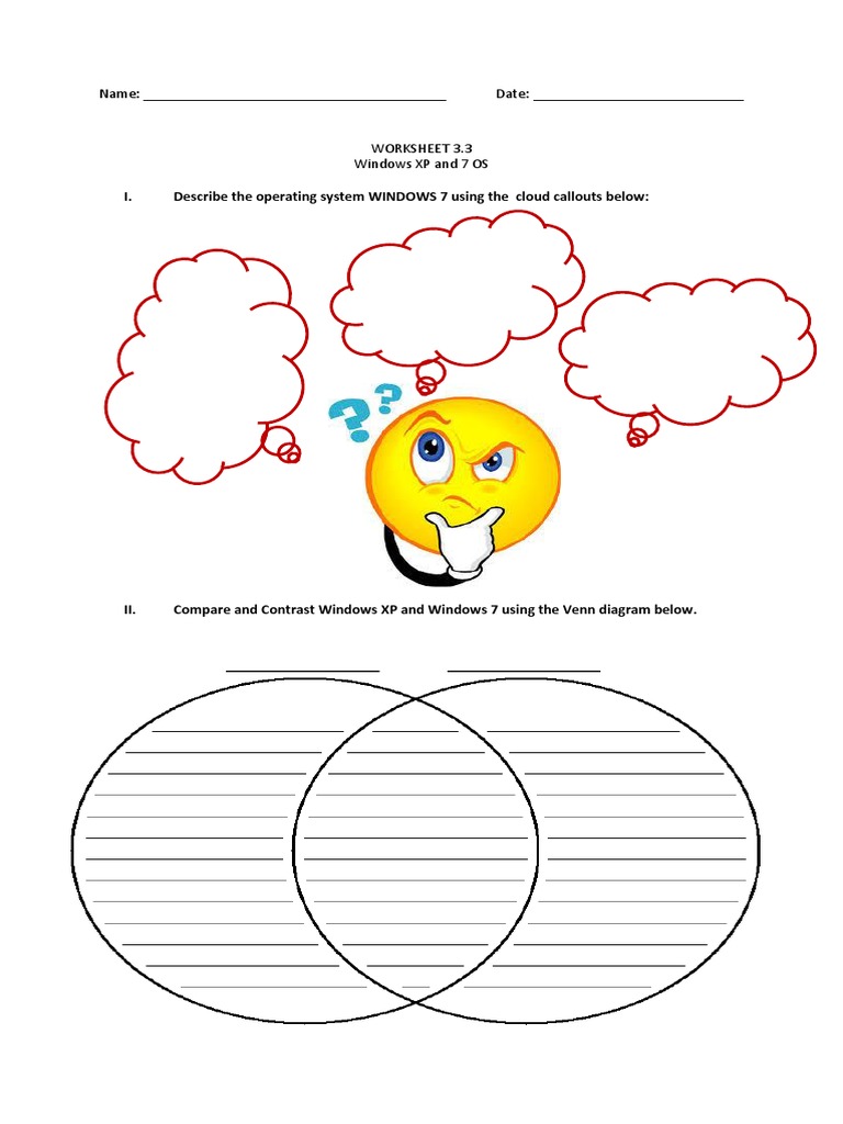 Windows OS Comparison Worksheet | PDF