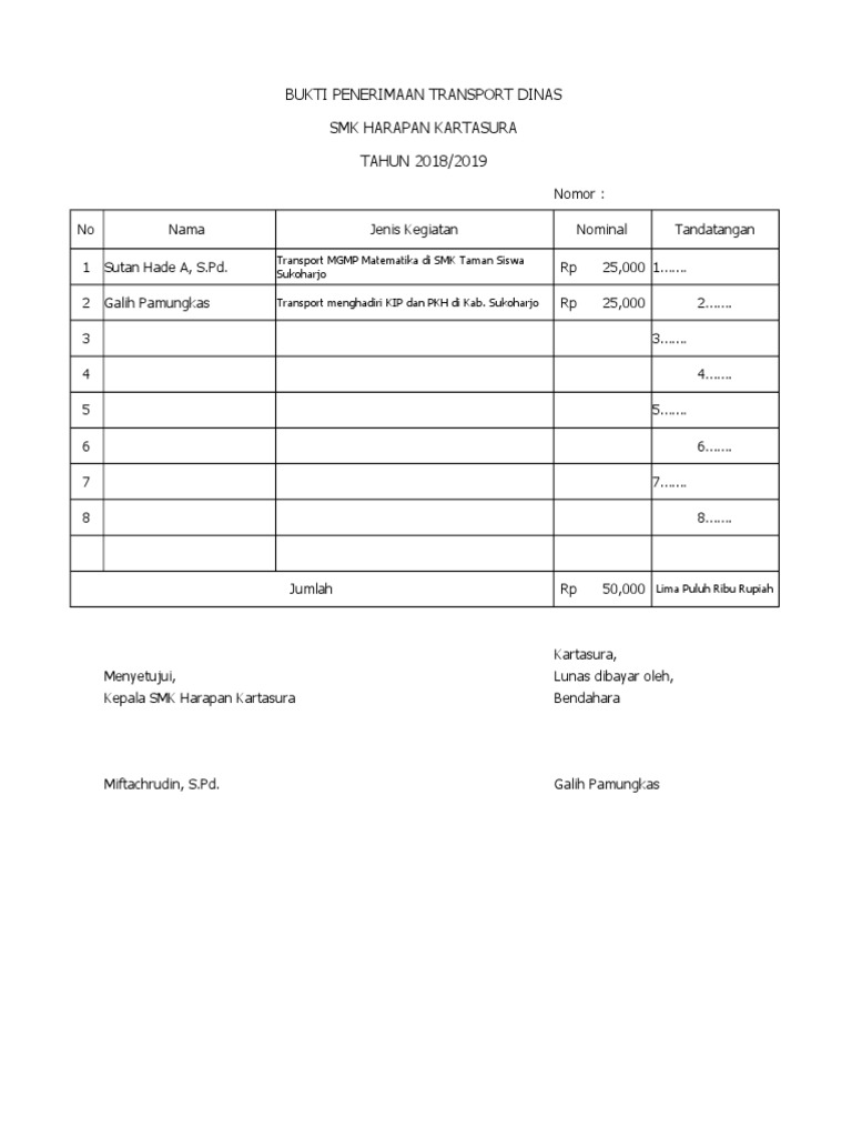 Bukti Transport | PDF