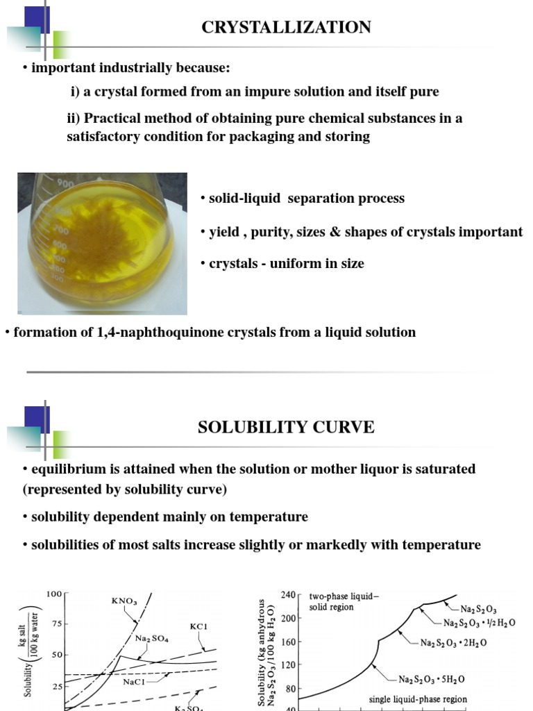 Crystallization and Solubility Analysis | PDF | Solubility ...