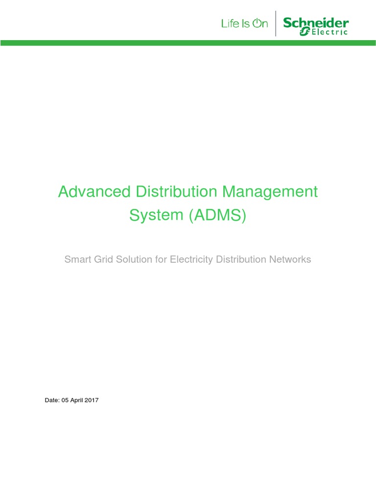 01 ADMS Schneider Overview 04-2017 PDF | PDF | Scada | Computer Network