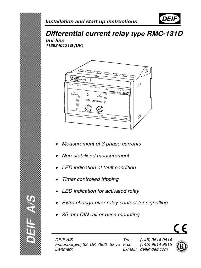 RMC-131D, Installation Instructions 4189340121 UK | PDF | Relay ...