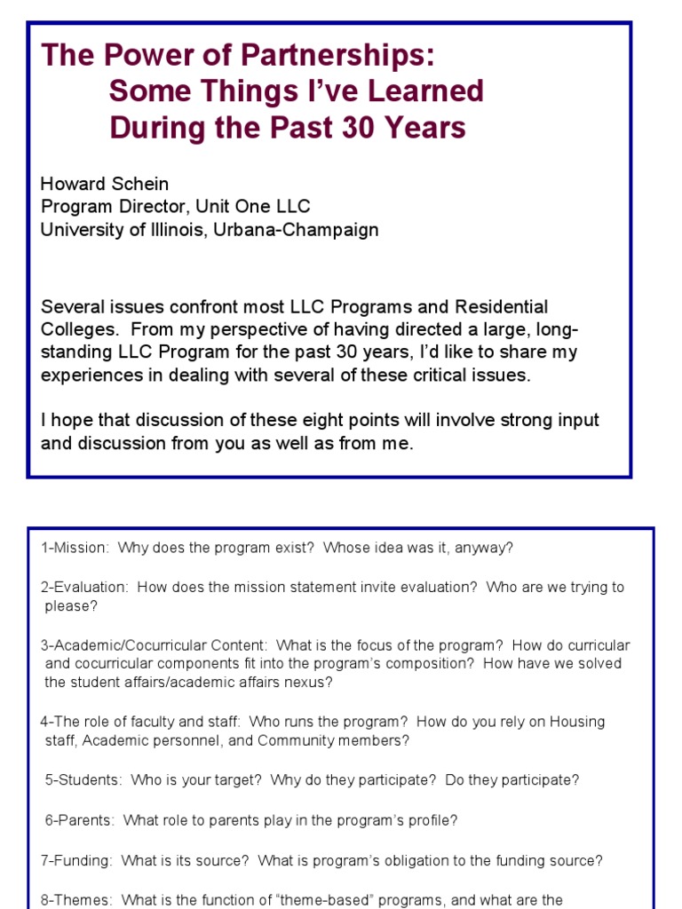 The Power of Partnerships | PDF | College | Curriculum
