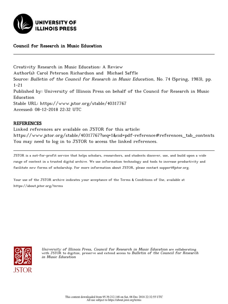Creativity Research | PDF | Creativity | Music Education