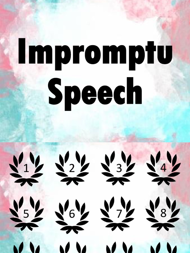 Impromptu Speech | PDF