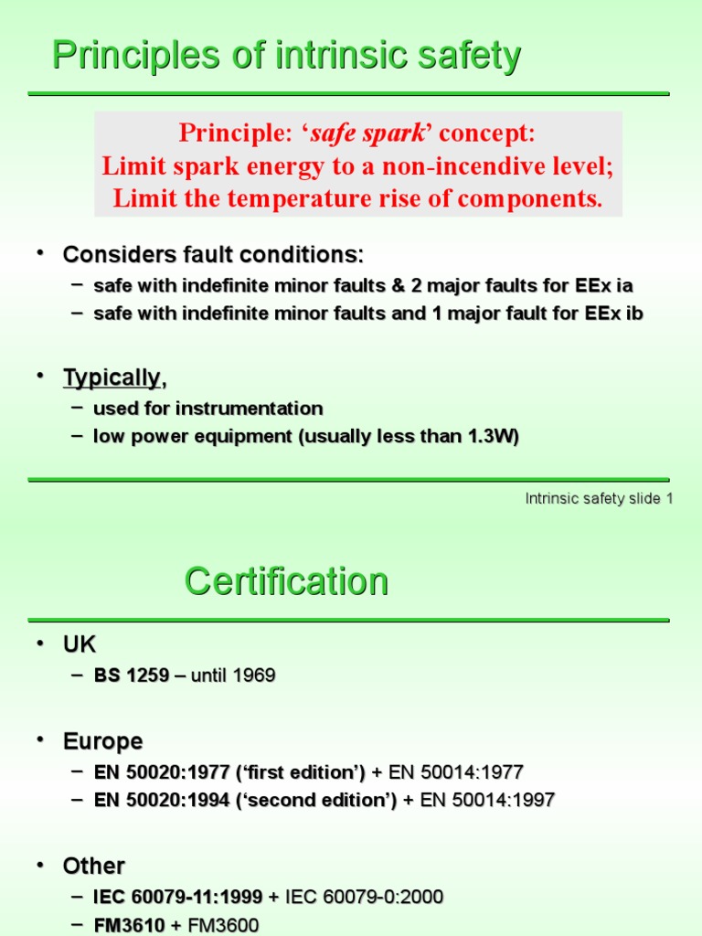 Principles of Intrinsic Safety | PDF | Electric Power | Electrical ...