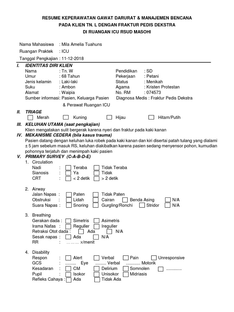 Resume Fraktur Pedis | PDF