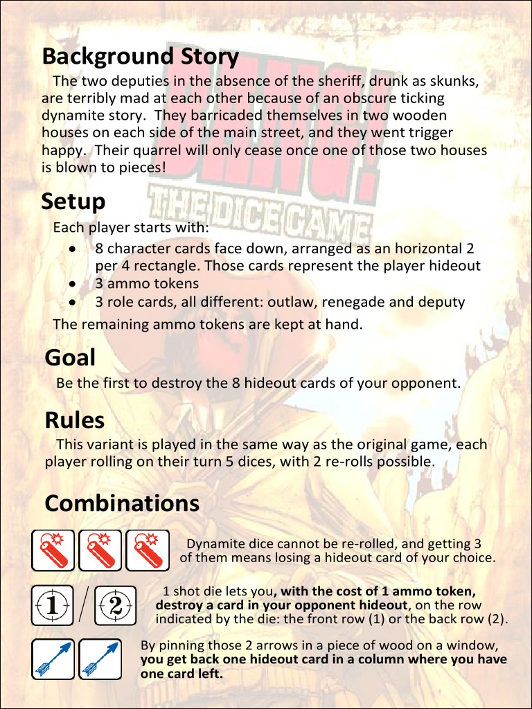 Background Story: Destroy A Card in Your Opponent Hideout, On The Row ...