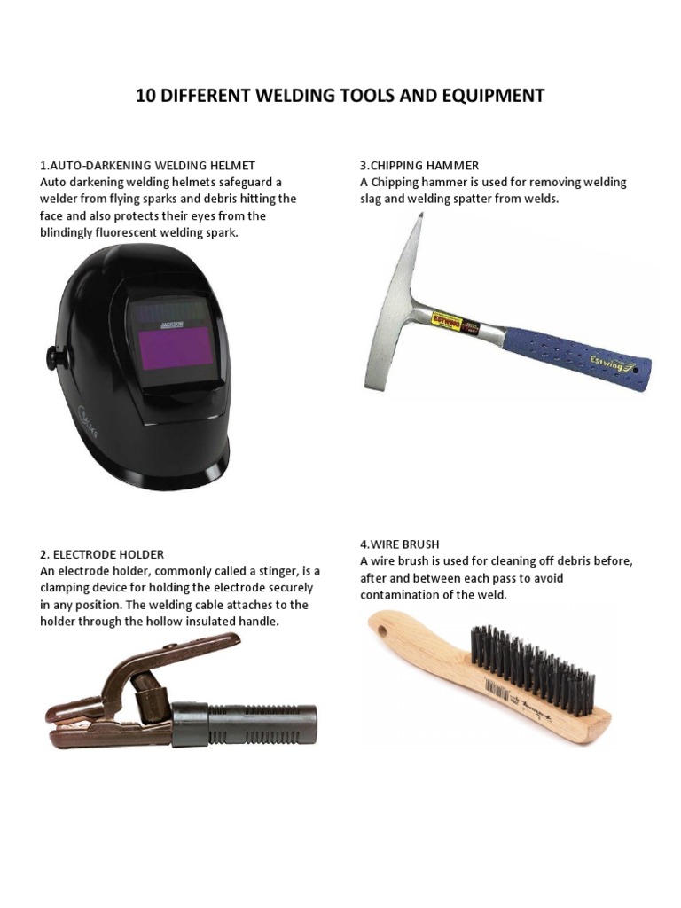 10 Different Welding Tools and Equipment | PDF | Welding | Construction