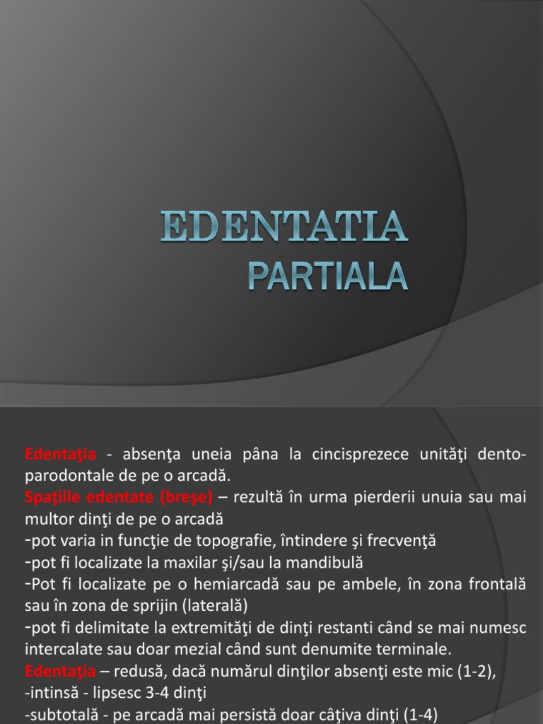 EDENTATIA PARTIALA Ok | PDF