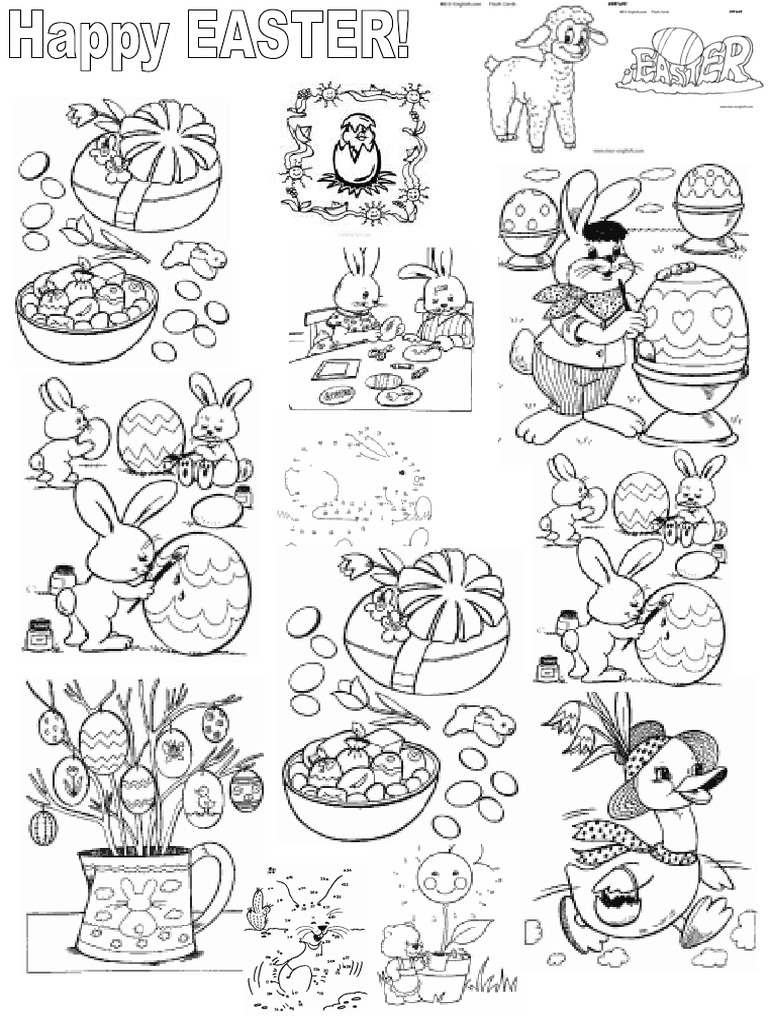 Easter Coloring and Counting Activity | PDF