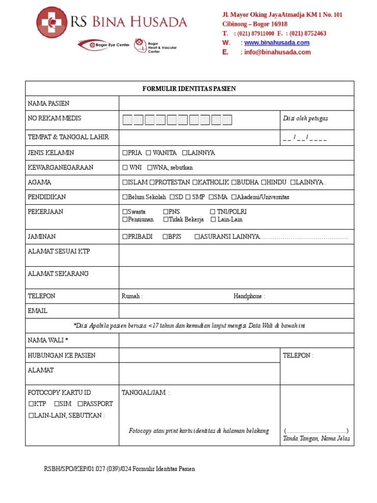 Formulir Pendaftaran Pasien Baru Template Formulir Jo - vrogue.co Formulir Pendaftaran Pasien Baru Template Formulir Jo - vrogue.co