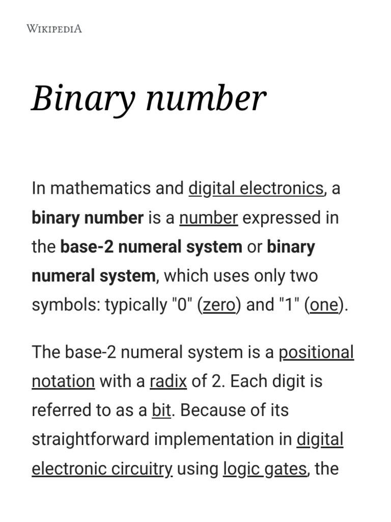 Binary Number | PDF | Division (Mathematics) | Decimal