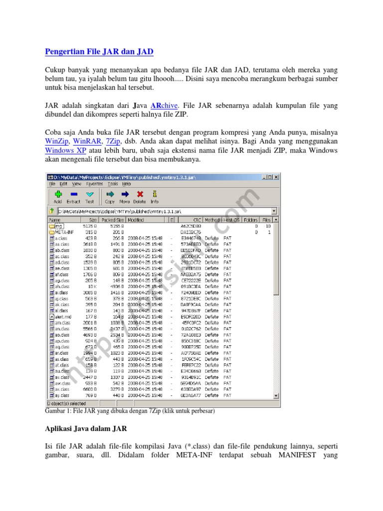 Pengertian dan Perbedaan File JAR dan JAD | PDF