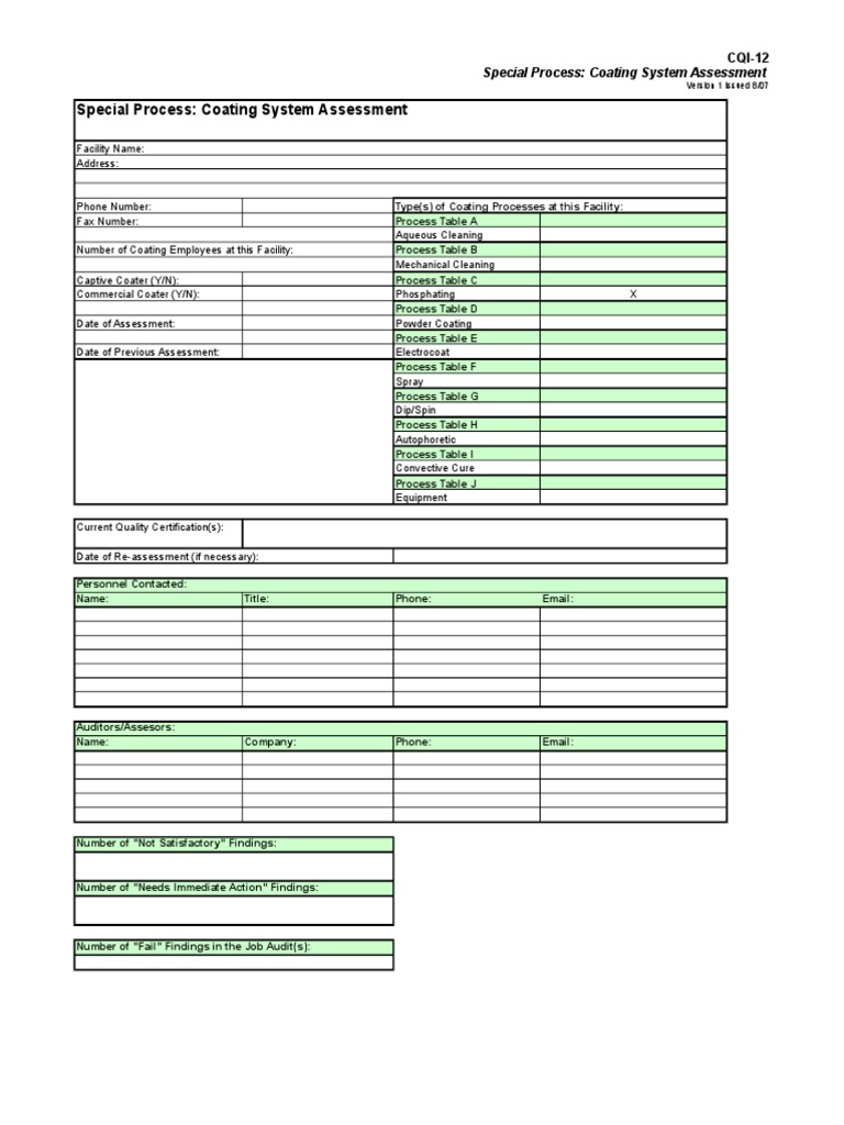 Coating System Assessment CQI-12 | PDF | Specification (Technical Standard) | Verification And ...