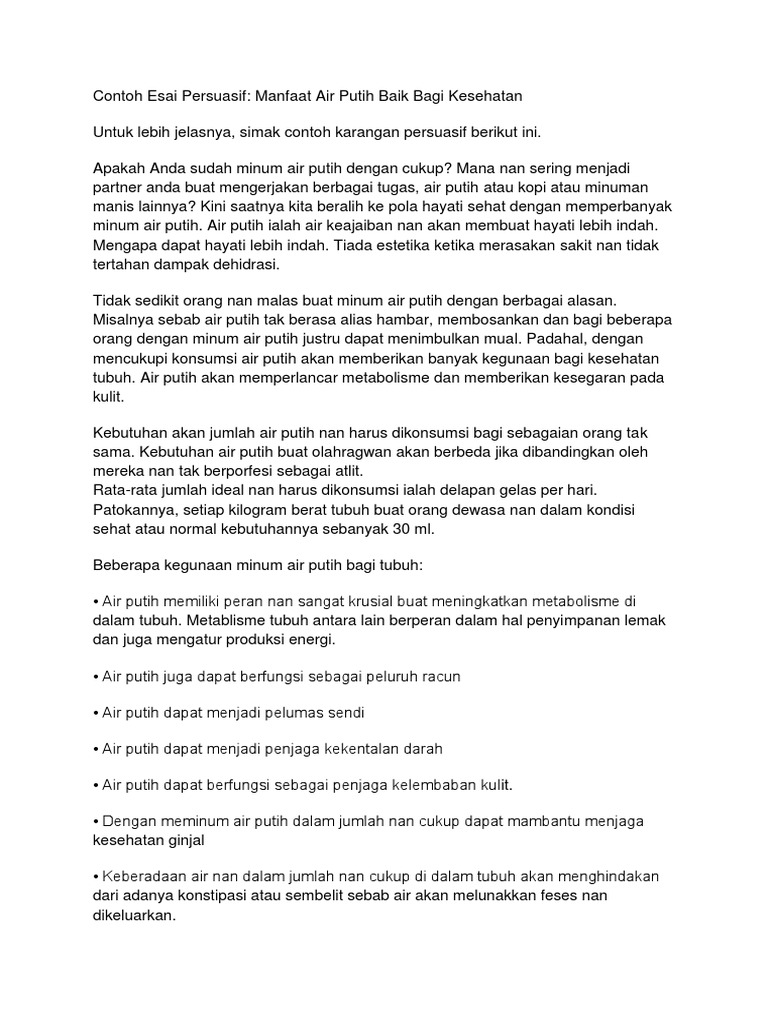Contoh Esai Persuasif | PDF