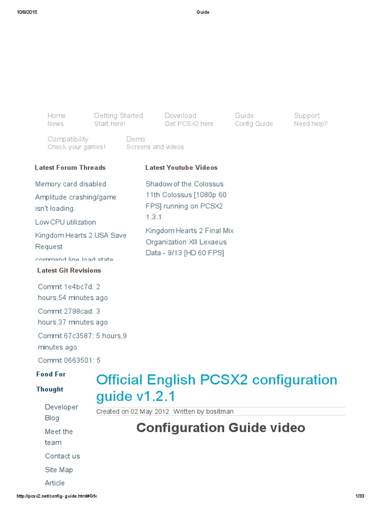 Pcsx2 Configuration Guide | PDF | Shader | Computer Graphics