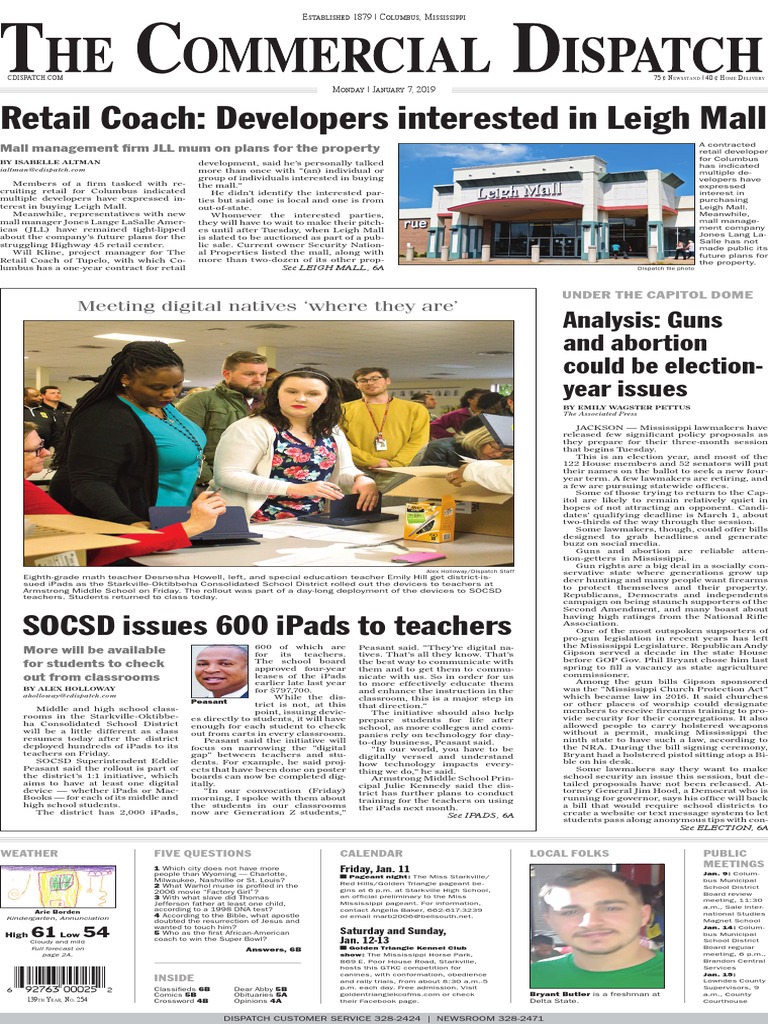 Commercial Dispatch Eedition 1-7-19 | PDF | Donald Trump | American ...