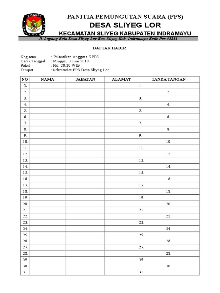 Download Contoh Spanduk Bimtek Dan Pelantikan Kpps Pe