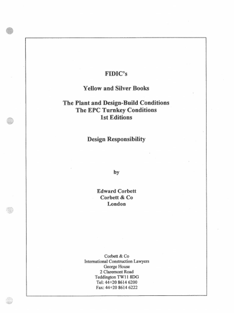 Fidic Yellow & Silver Design Responsibility | PDF