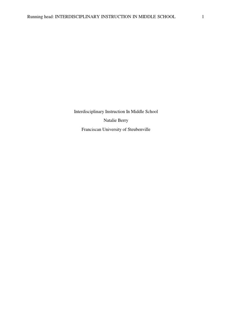 Interdisciplinary Project | Download Free PDF | Interdisciplinarity ...