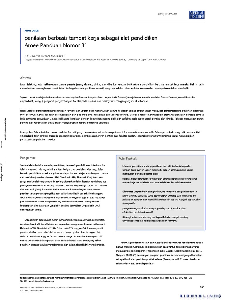 Workplace Based Assessment - En.id | PDF