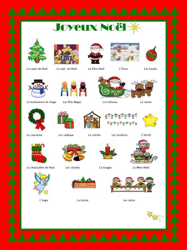 Le Noel Liste de Vocabulaire 38038 | PDF | Noël | Comportement et ...