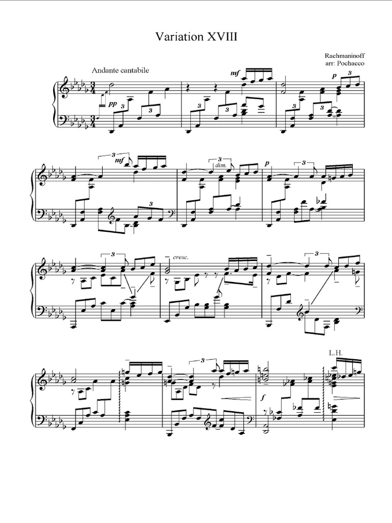 Pochacco - Rachmaninoff's Eighteenth Variation On Theme by Paganini, Op ...